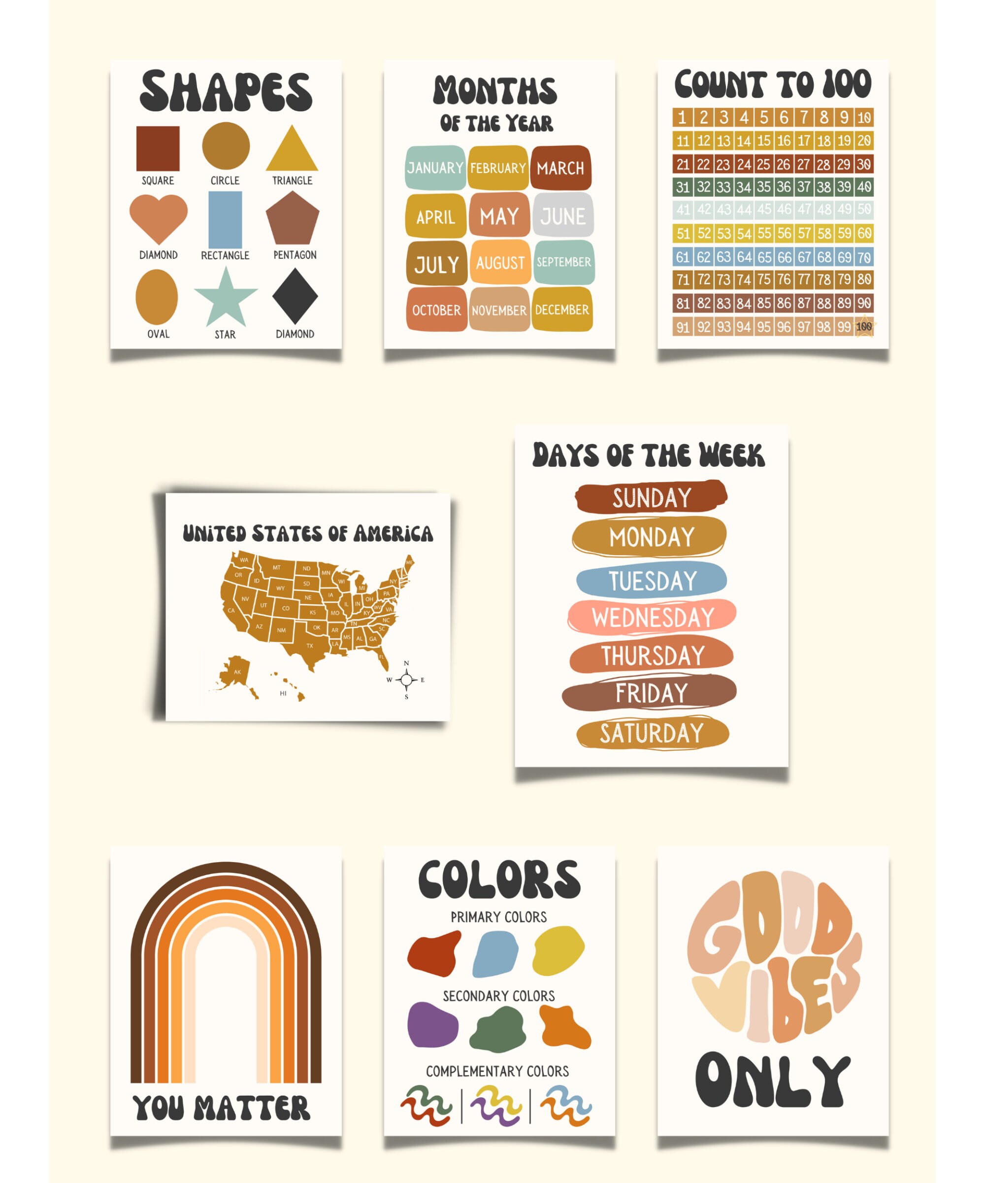 17 Printable Teacher & Classroom Charts/posters/decor for Learning ...