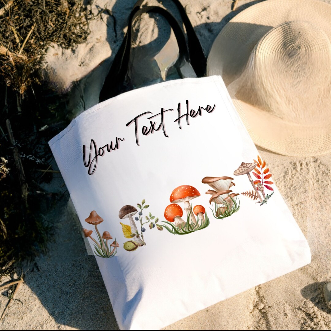 Personalized Mushroom Tote Bag Custom Mushroom Bag Mushroom - Etsy