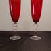 Ruby Red Flute Wine/champagne Glasses - Etsy