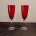 Ruby Red Flute Wine/champagne Glasses - Etsy