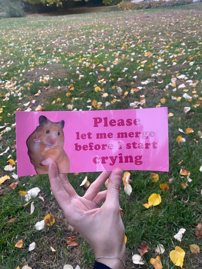 Please Let Me Merge Bumper Sticker - Etsy