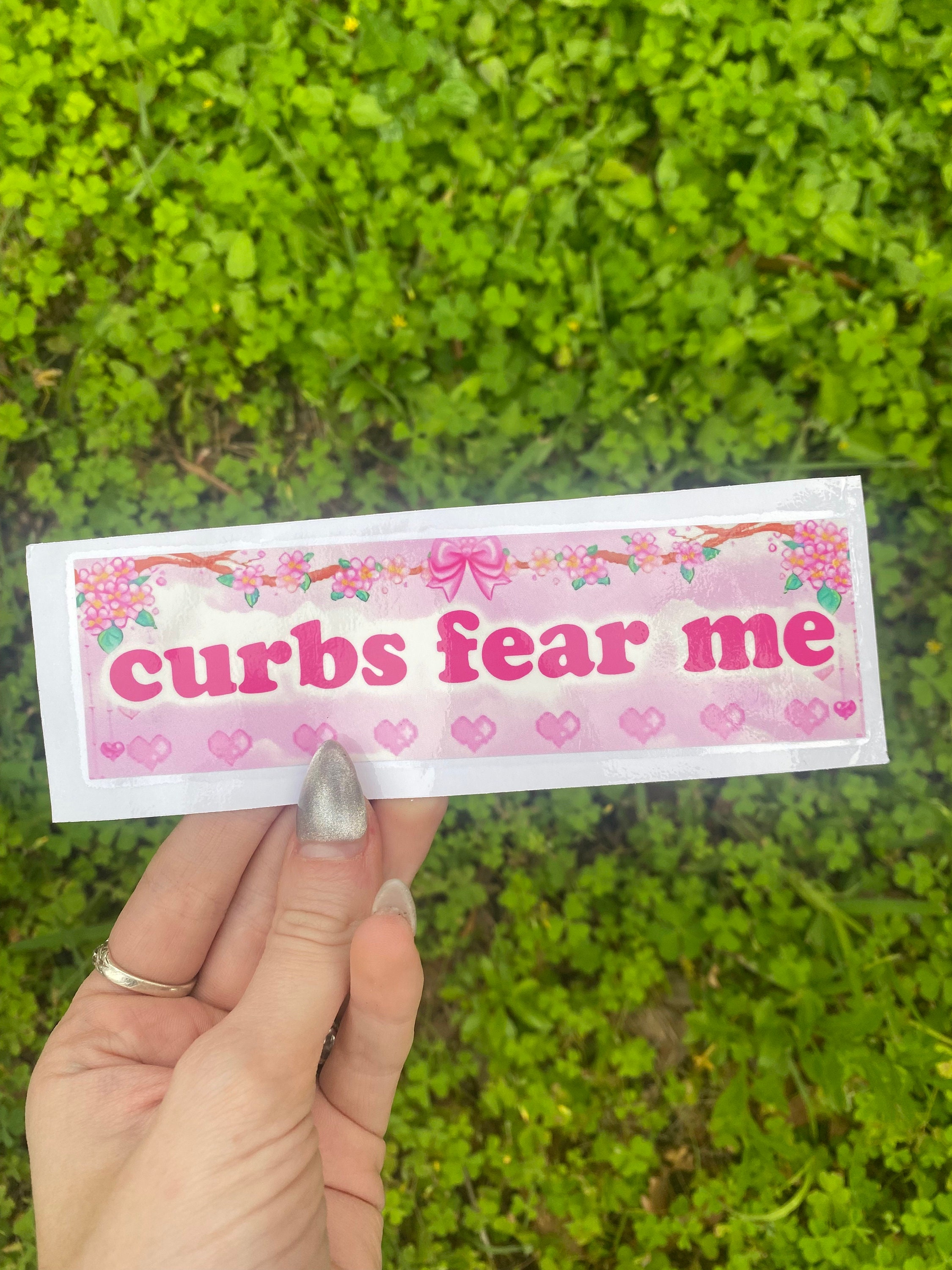 Curbs Fear Me Bumper Sticker - Etsy