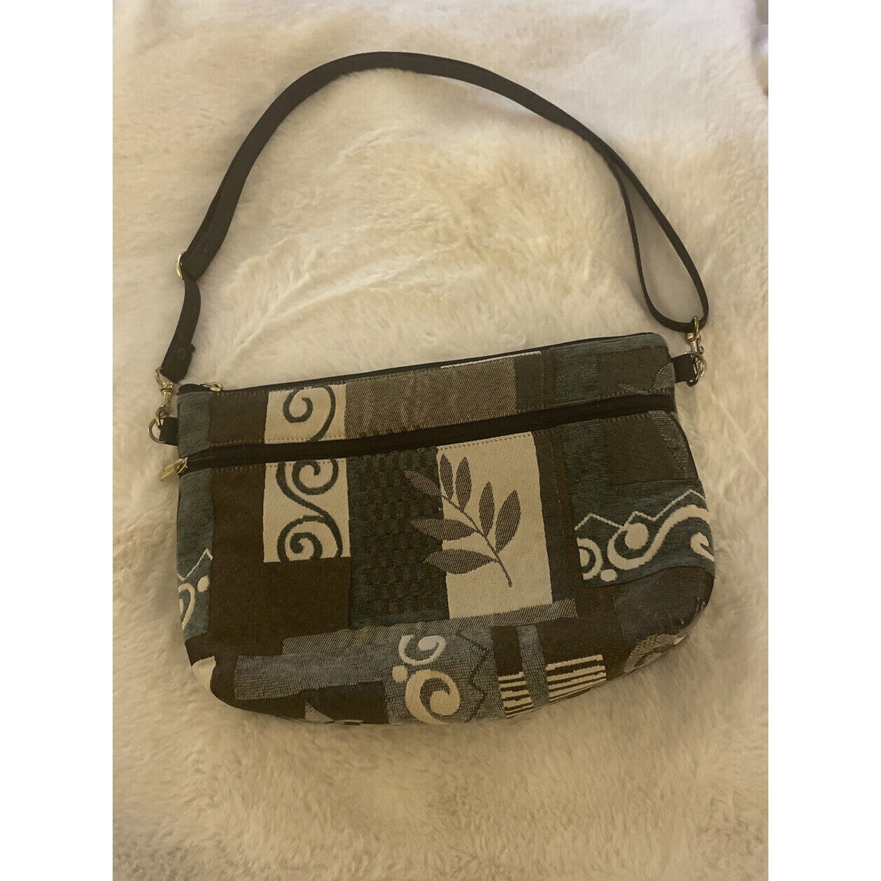 DANNY K BEVERLY HILLS Tapestry Handbag Shoulder Crossbody Zip 12X9X 3 ...