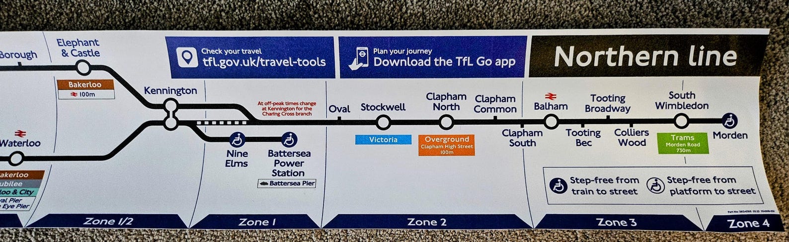 Northern Line Tube Map - Etsy UK