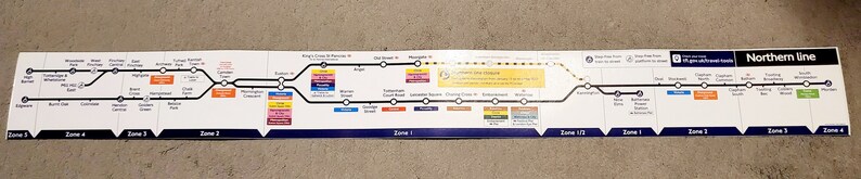 Northern Line Tube Map - Etsy