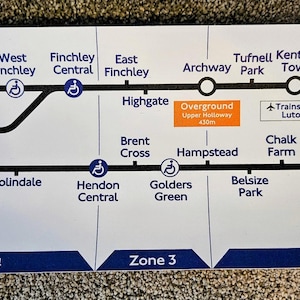 Northern Line Tube Map - Etsy UK
