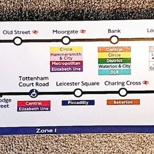 Northern Line Tube Map - Etsy