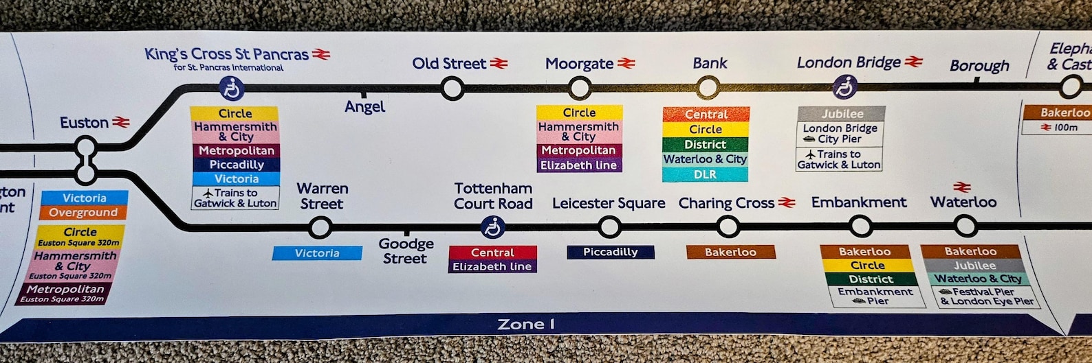 Northern Line Tube Map - Etsy UK