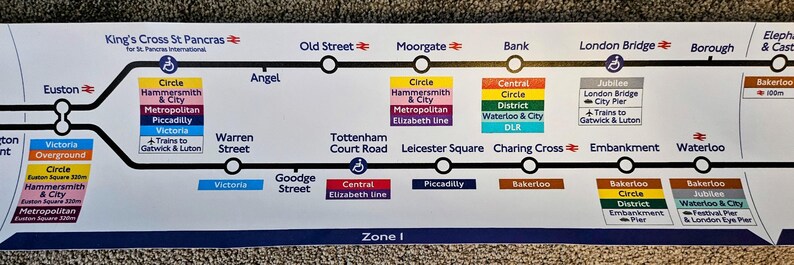 Northern Line Tube Map - Etsy UK