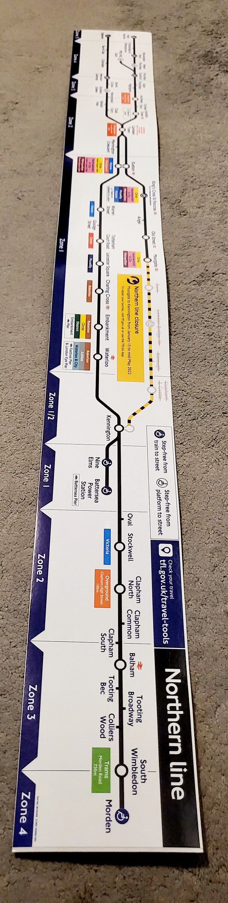 Northern Line Tube Map - Etsy UK