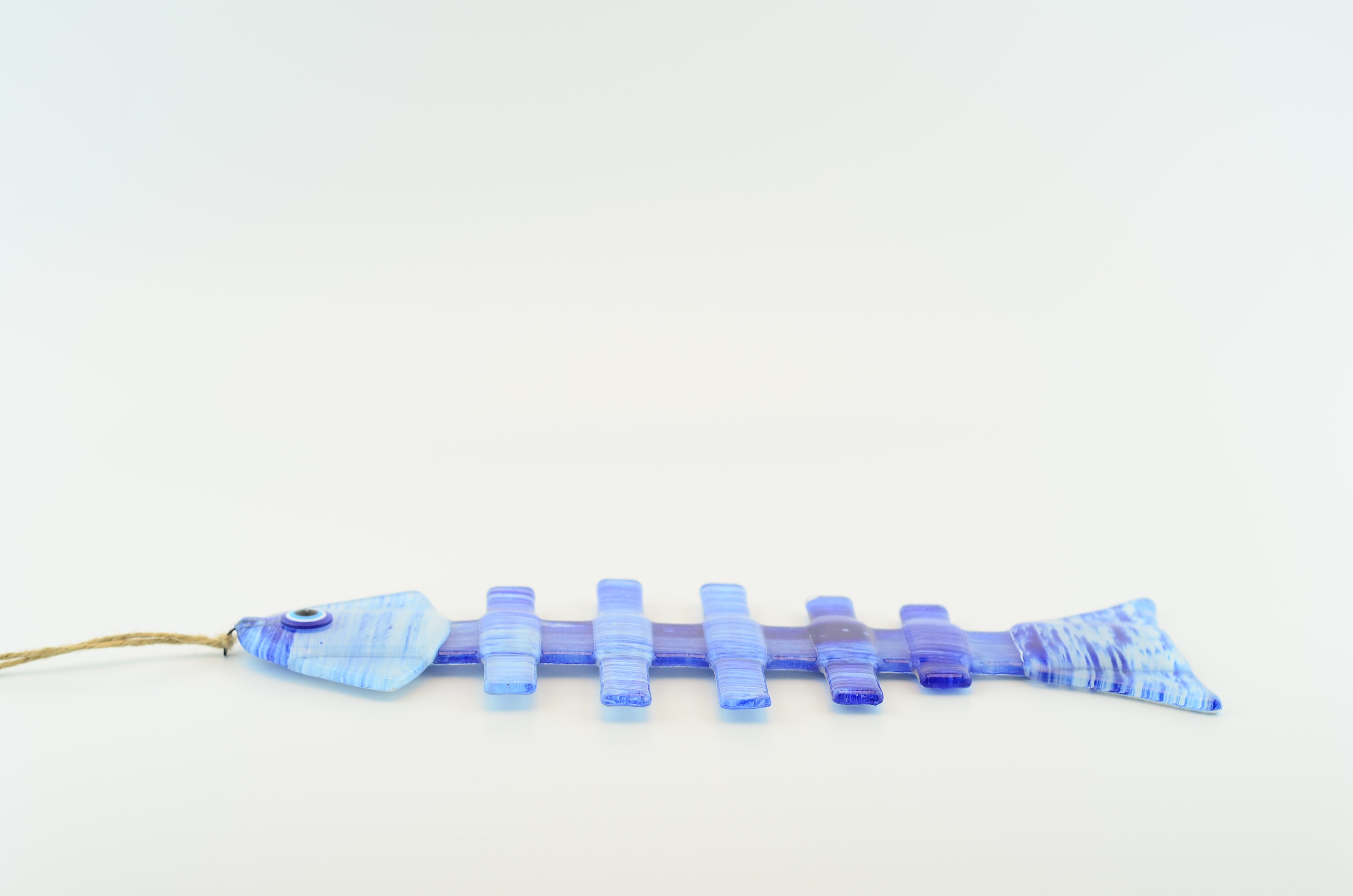 Handmade Fused Glass Blue Fish Wall Hanging Decor - Etsy