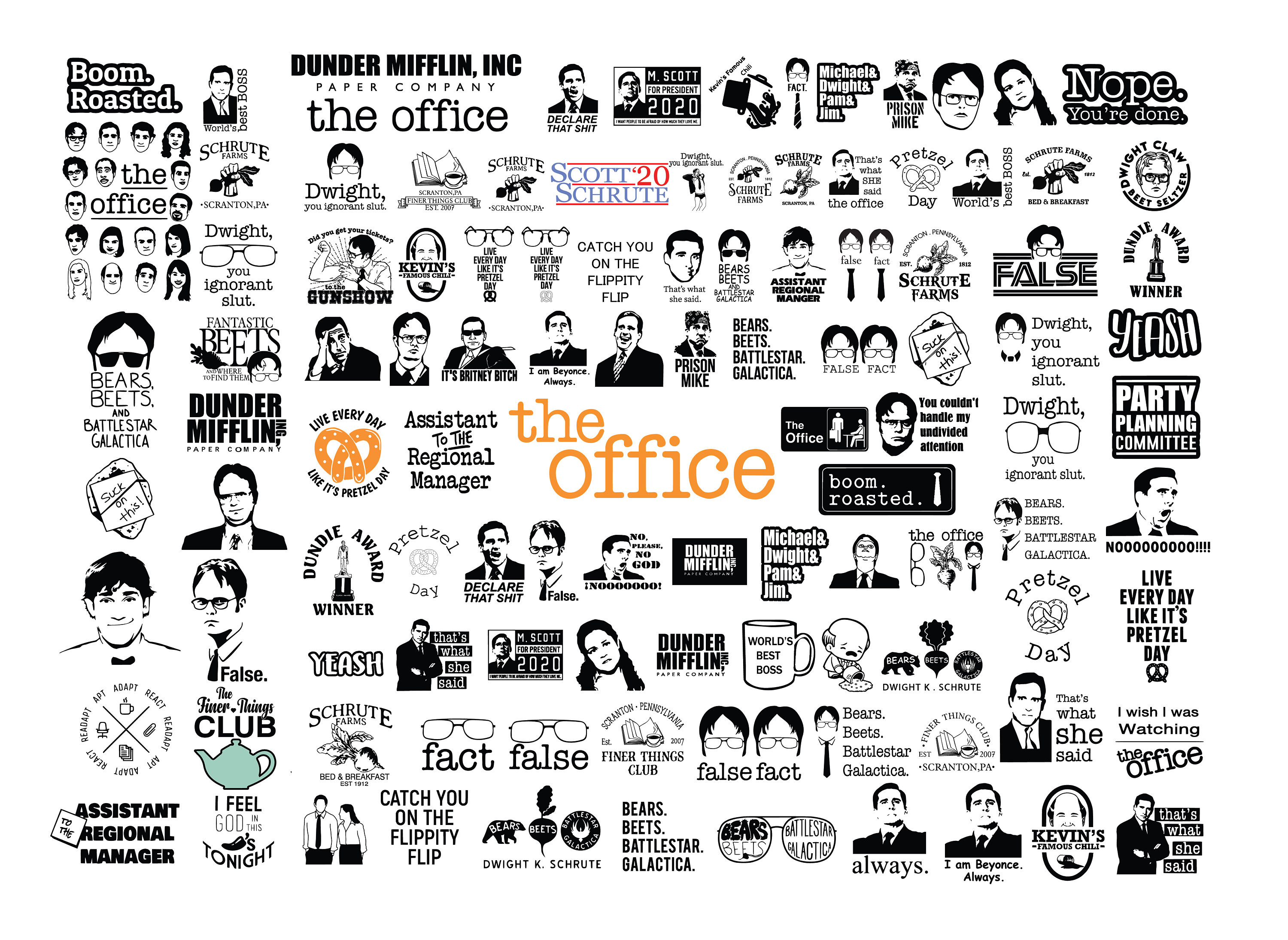 THE OFFICE Bundle SVG, the Office Svg Files for Cricut, the Office ...