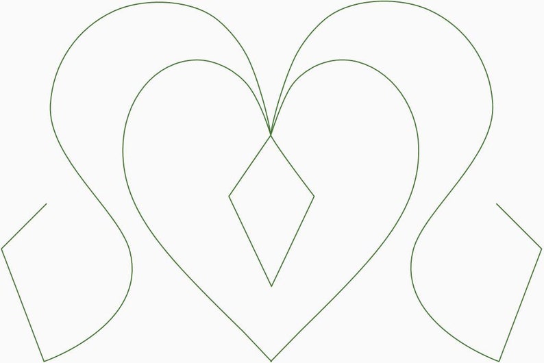 Heart of Diamonds E2E Longarm Digital Quilting Pattern Edge to Edge Instant Download - Etsy