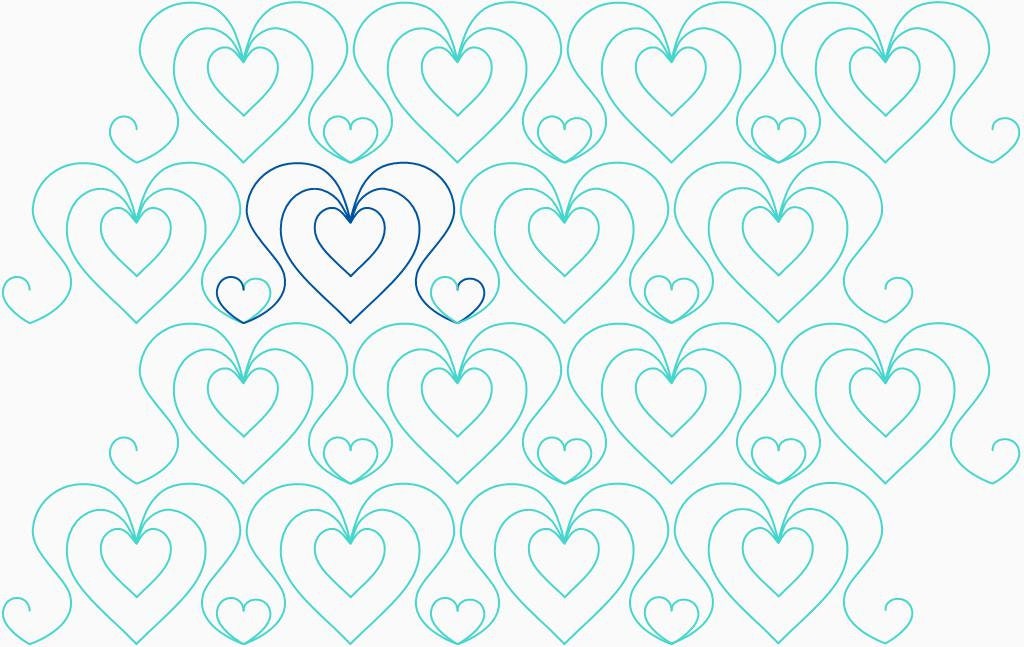 Heart to Heart E2e-longarm Digital Quilting Pattern Edge to Edge Instant Download - Etsy