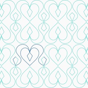 Heart of Diamonds E2E Longarm Digital Quilting Pattern Edge to Edge Instant Download - Etsy