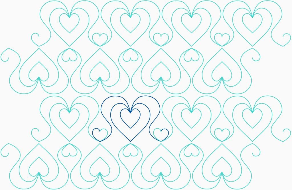 Heart to Heart E2e-longarm Digital Quilting Pattern Edge to Edge Instant Download - Etsy