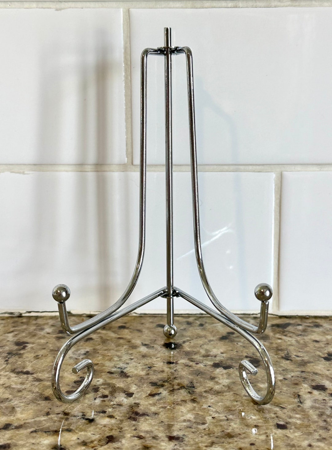 6 Inches Tall Silver Plated Display Stand/holder/easel - Etsy