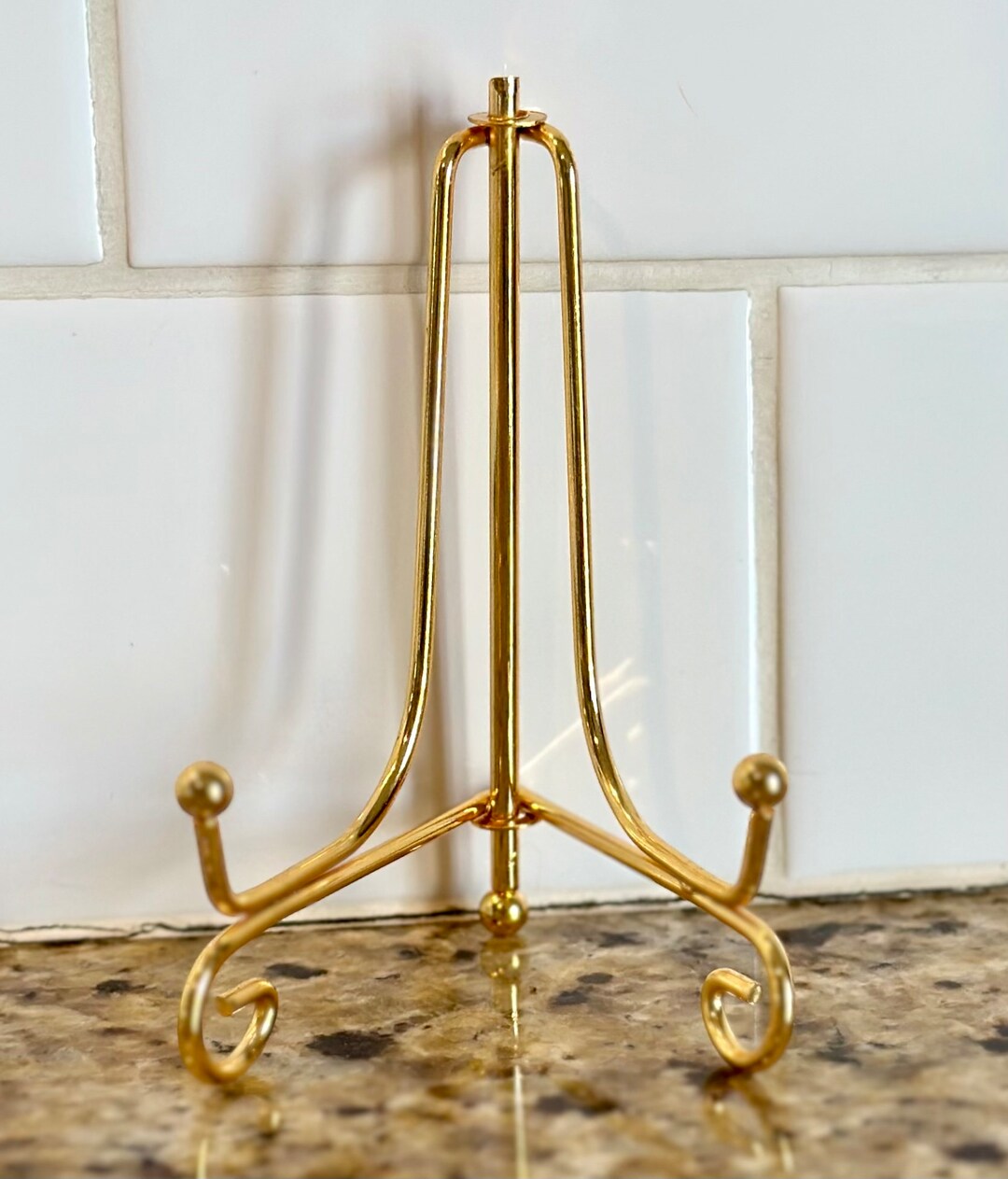 4 Inches Tall Gold Plated Display Stand/holder/easel - Etsy