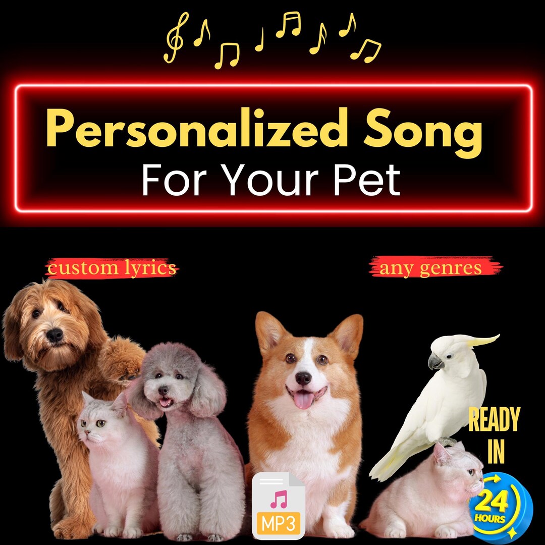Personalized Pet Song, Custom Song for Pets, Custom Music Gift, Unique ...