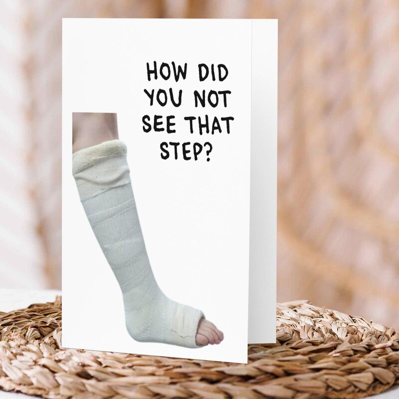 Broken Leg Card - Etsy