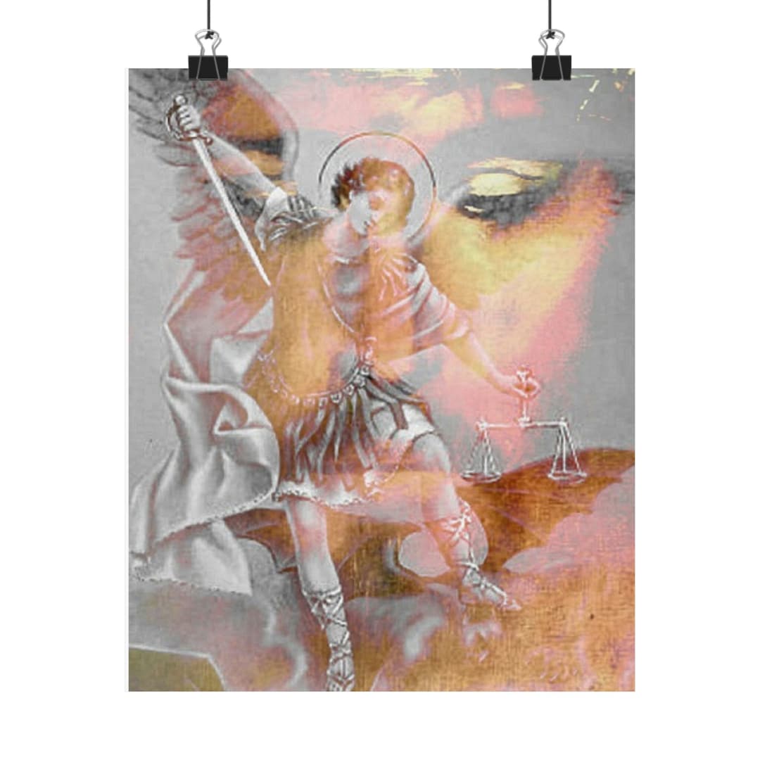 St Michael Archangel Catholic Saint Art Print Religious - Etsy