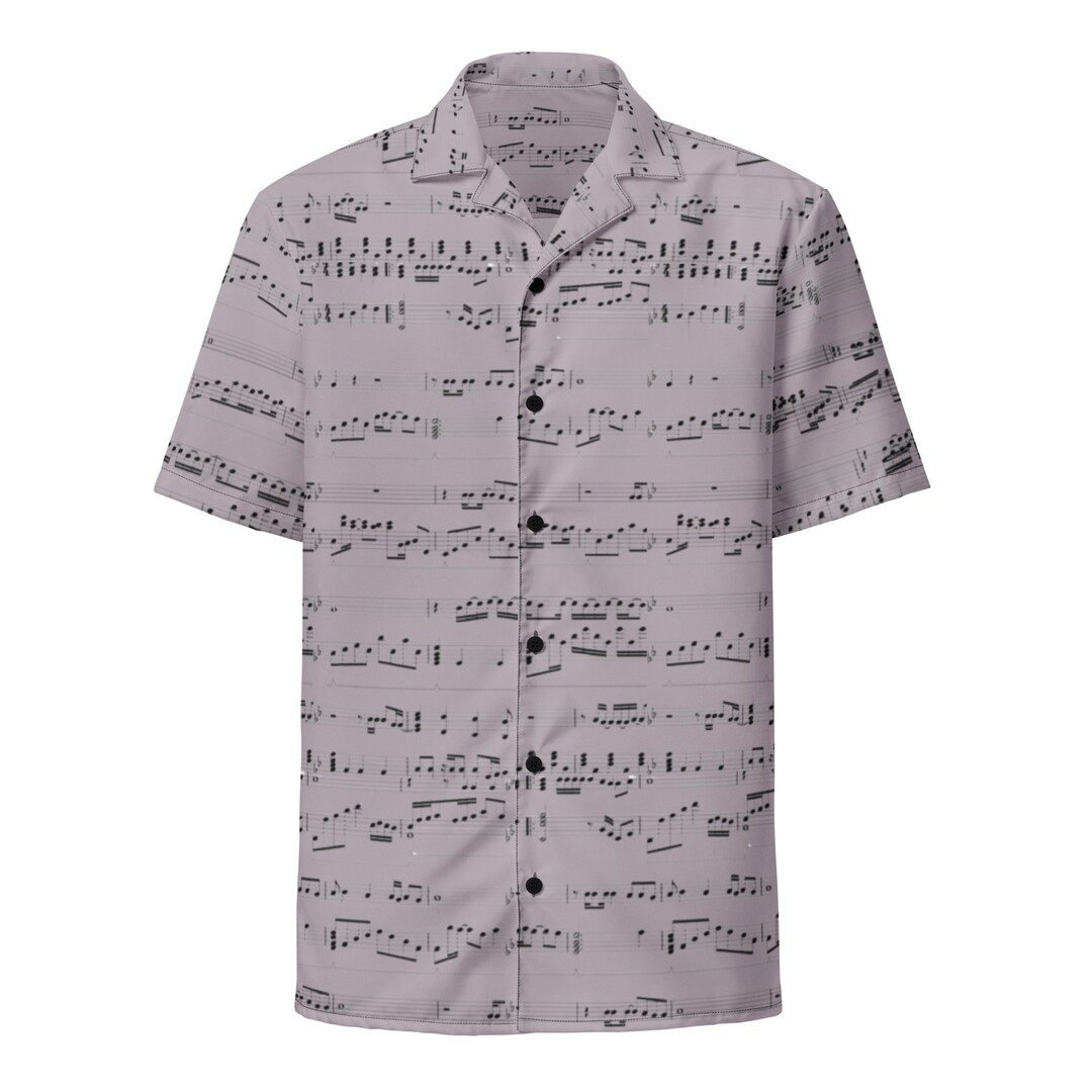 Music Note Men's Short Sleeve Shirt/sheet Music Shirt - Etsy