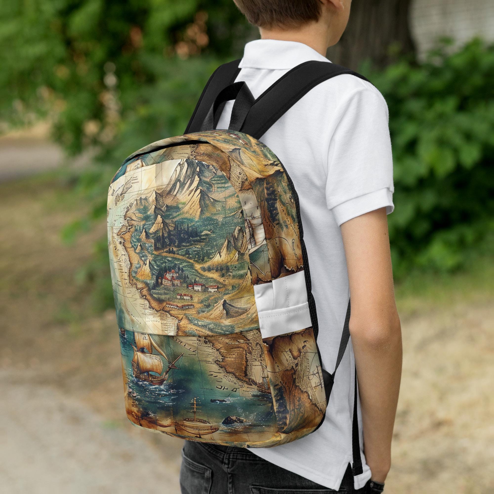 World Map, Treasure Map, Pirate Map, Backpack - Etsy