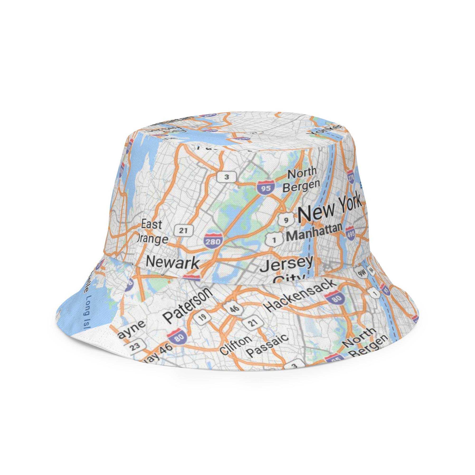 New York Map, New York Map Hat, City Map, New York Gifts, Travel Hat ...