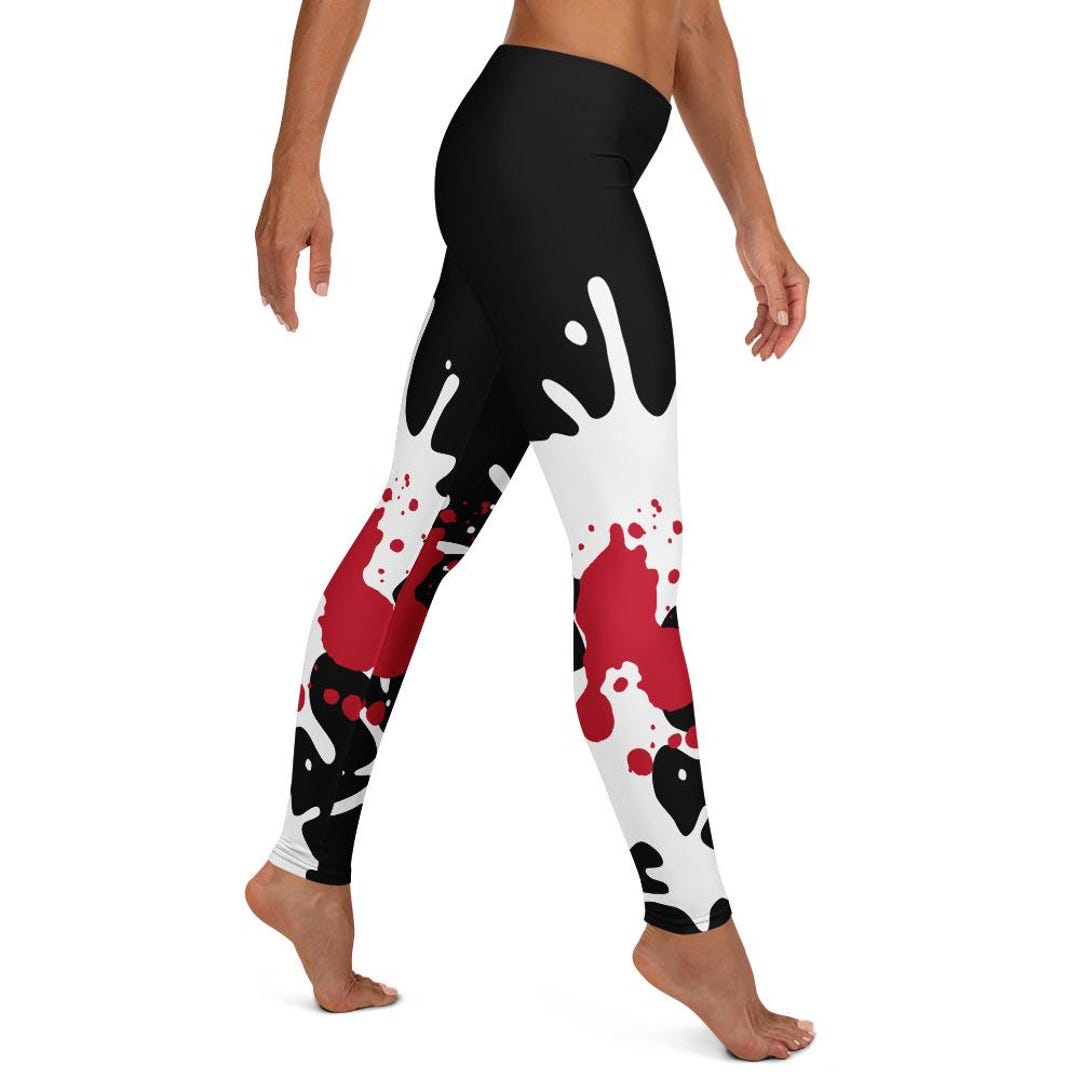 Splattered Leggings for Women, Yoga Leggings, High Waisted Leggings ...