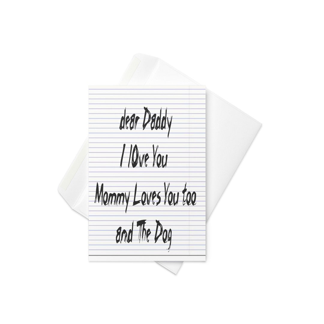 Handwritten Note for Dad/dad Card - Etsy
