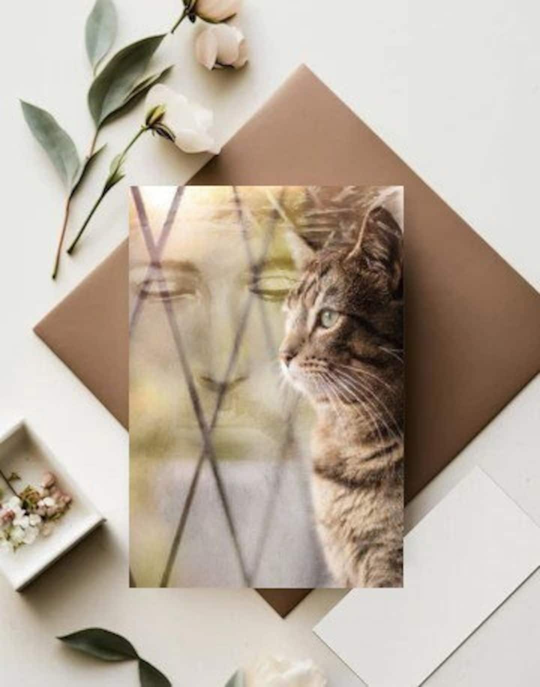 Jesus With Animals Loss of Cat Card Cat Sympathy Card Condolences Pet ...