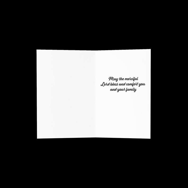 Jesus Portrait Sympathy Card/ Religious Condolence Card/memorial Card ...