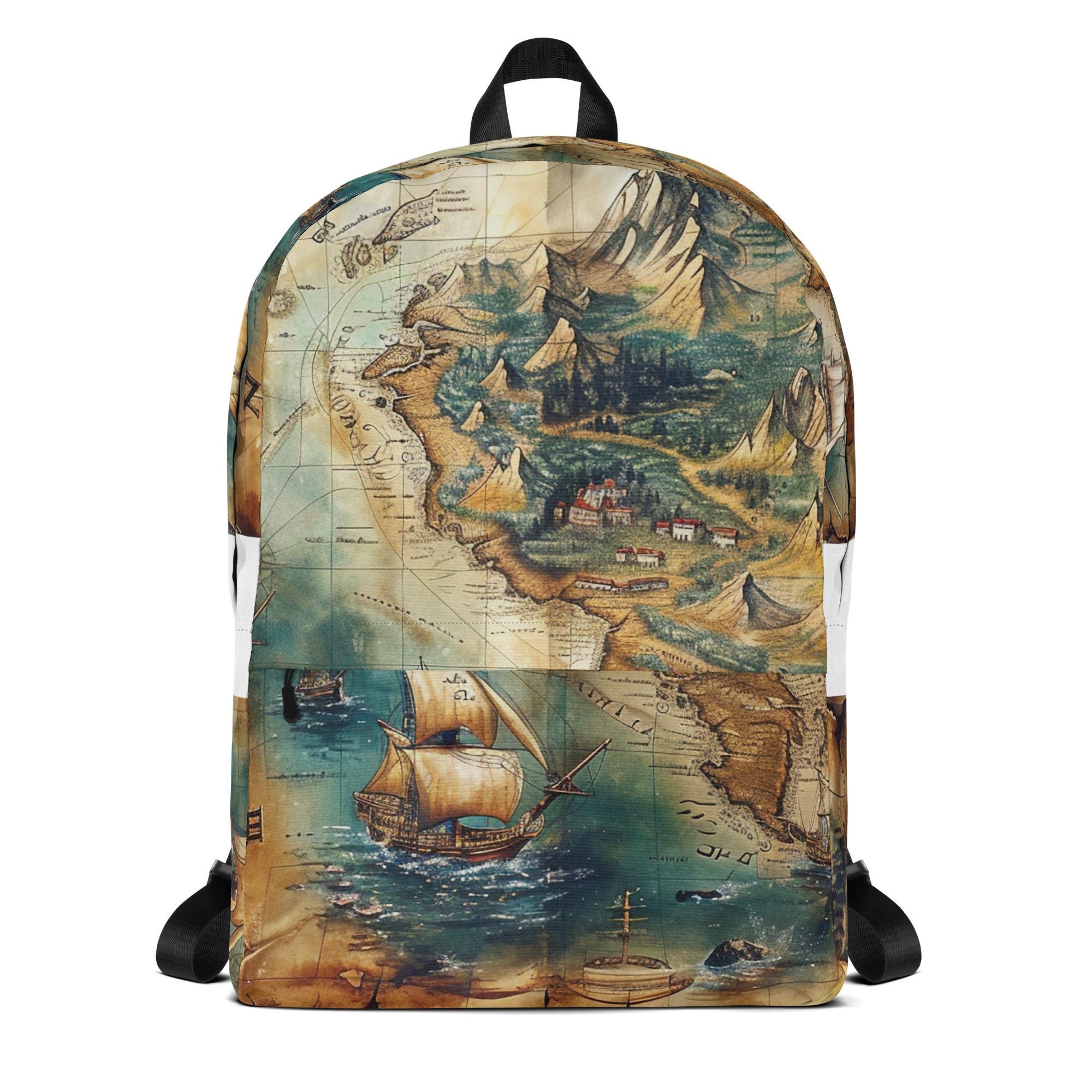 World Map, Treasure Map, Pirate Map, Backpack - Etsy