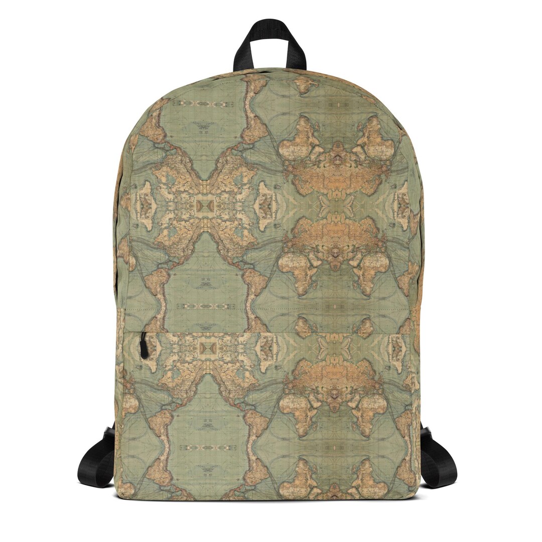 World Map Traveler Vintage Atlas Map Travel Backpack, Traveler Gift ...