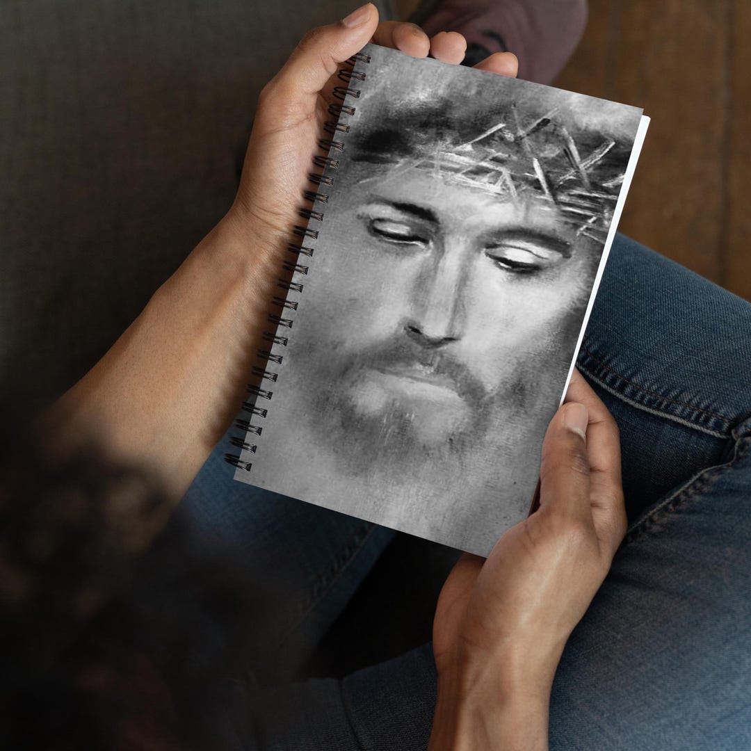Jesus Spiral Notebook, Jesus Notebook Ruled Line Spiral Notebook Jesus ...
