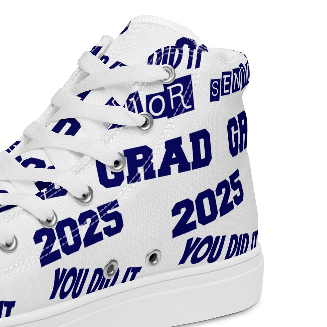 Graduation Shoe, Graduation Gift, 2025 Senior Graduation, Men's Blue ...