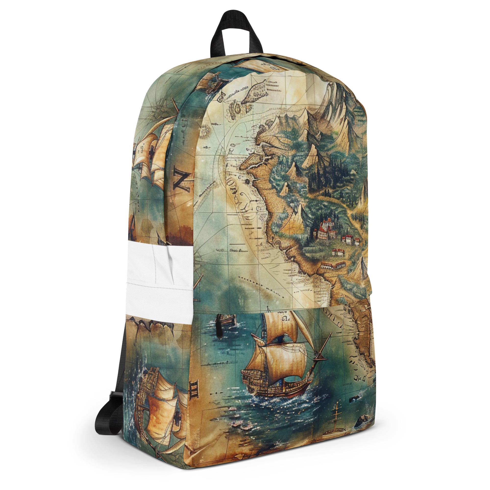 World Map, Treasure Map, Pirate Map, Backpack - Etsy