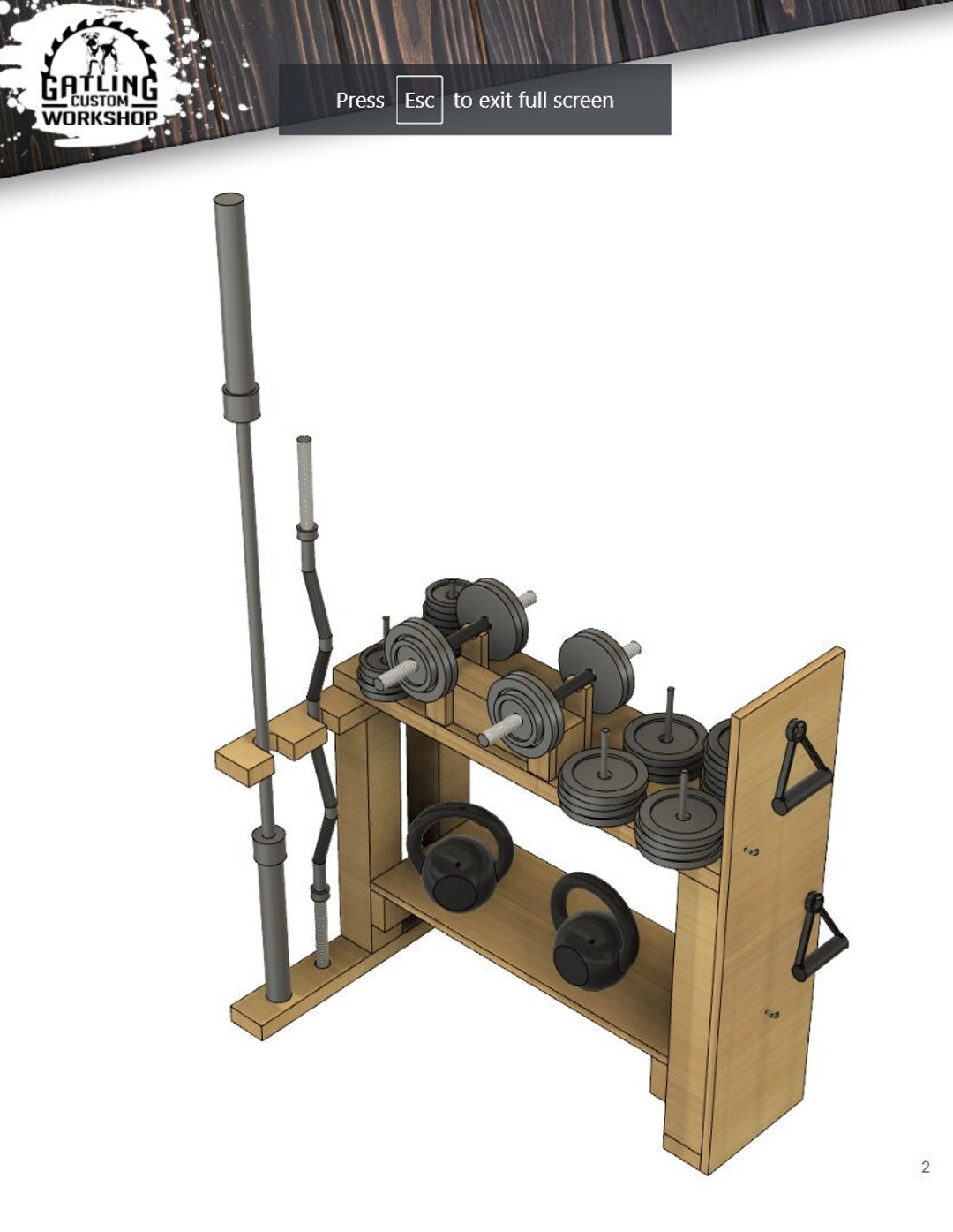 DIY Gym Dumbbell/barbell Storage Rack Plans - Etsy