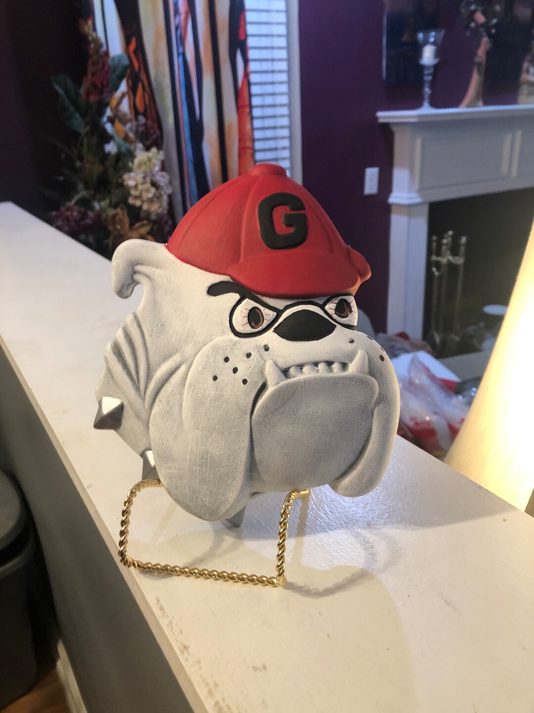 Handmade GA Bulldog Wall or Desk Plaque - Etsy