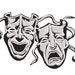 Happy Face Sad Face Embroidery Design, Comedy/tragedy Mask, Trendy Mask ...