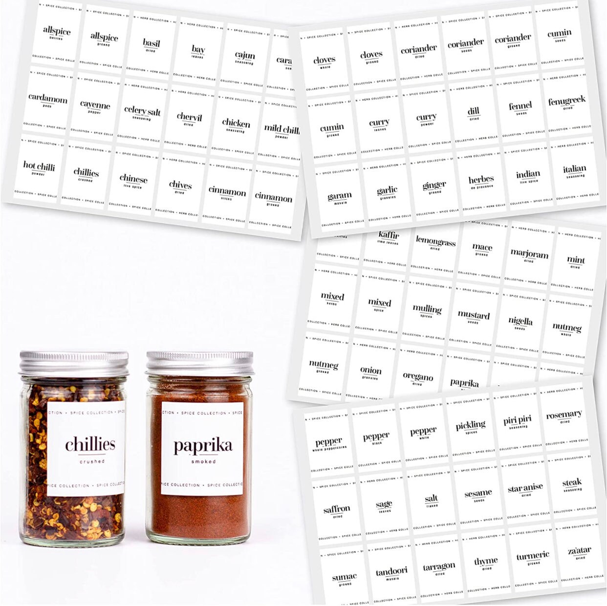 Spice Jar Labels | Stickers | Custom Stickers | Home Organisation ...