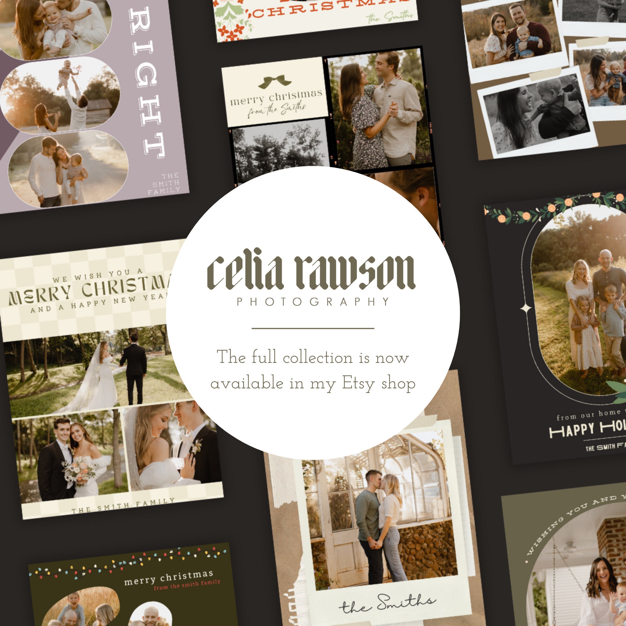 Photo Collage Editable Christmas Canva Template, Custom Christmas ...