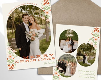 Photo Collage Editable Christmas Canva Template, Custom Christmas Photo ...