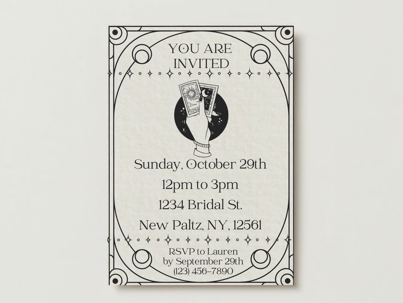 Tarot Card Bridal Shower Invitation Digital - Etsy