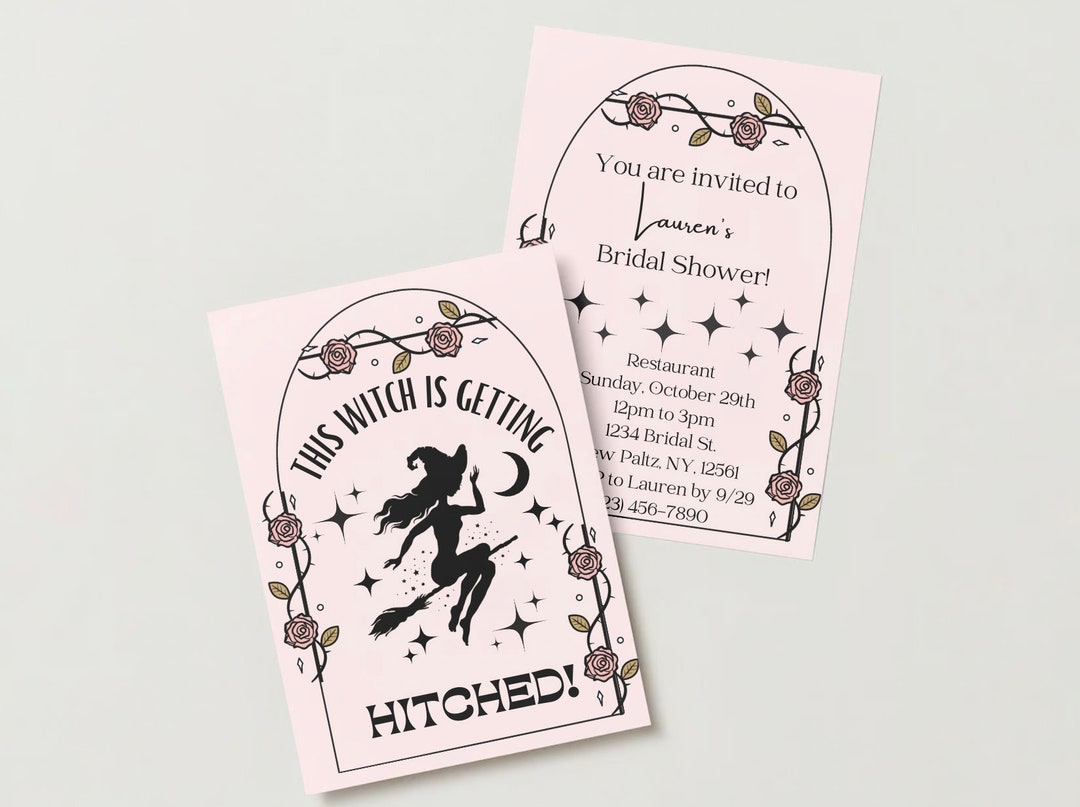 Witch Bridal Shower Invitation - Etsy