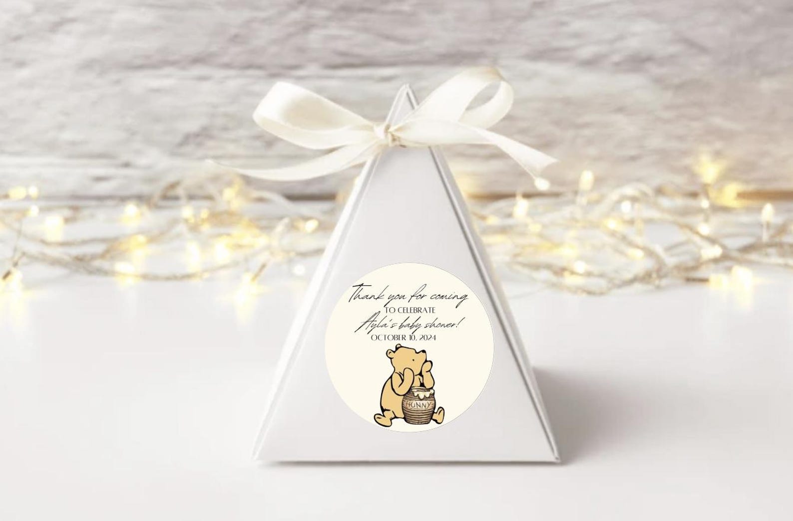 Winnie the Pooh Thank You Sticker - Etsy