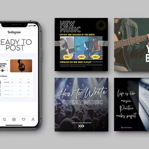 33 Music Industry Social Media Posts | Musician Posts | Canva Instagram ...