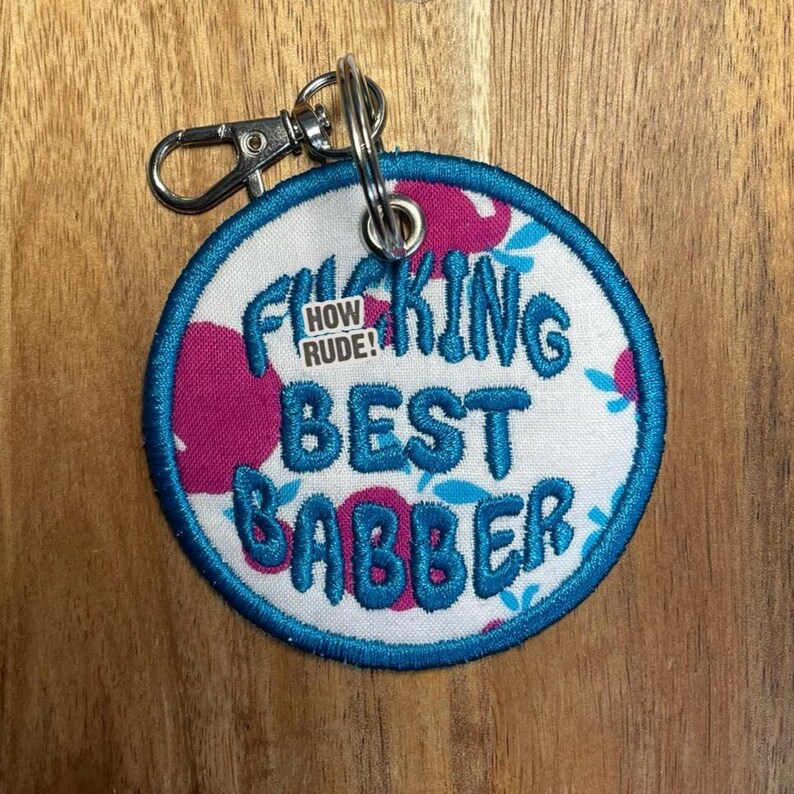 Bristol Slang Keyring 'f*cking Best Babber' Embroidered on Vintage ...