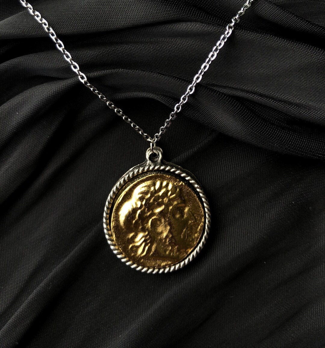 Zeus Ancient Medallion. Greek Mythology Necklace, Ancient Zeus Necklace ...