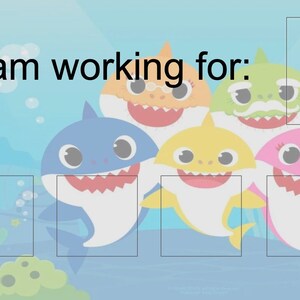 Baby Shark Token Board - Etsy